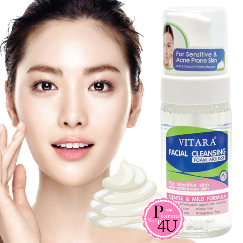 Vitara Facial Cleansing Foam Mousse ไวทาร่า โฟม มูสล้างหน้า 100mL [159 ...