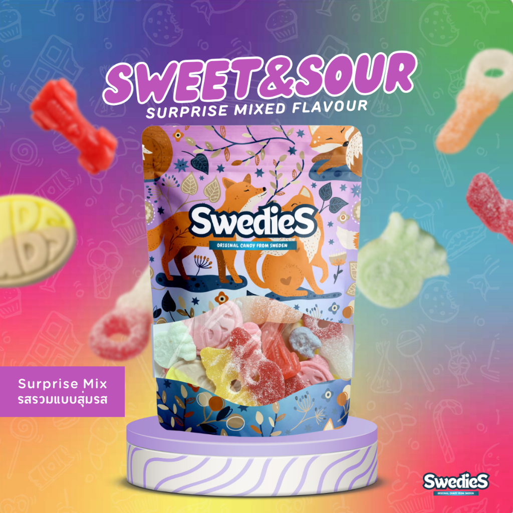 Mixed Sweet & Sour Swedish Candies | แคนดี้สวีเดนรสรวมหวานและเปรี้ยว ...