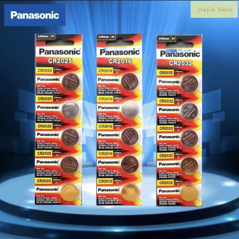 ถ่าน Panasonic CR2032 CR2025 CR2016 CR1632 CR1620 CR1616 CR1220 1 แผง 5 ก้อน | Shopee Thailand