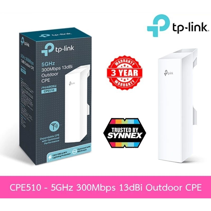 TP-LINK CPE510 ตัวกระจายสัญญาณ WIFI 5GHz ระยะไกลแบบ Outdoor | Shopee ...
