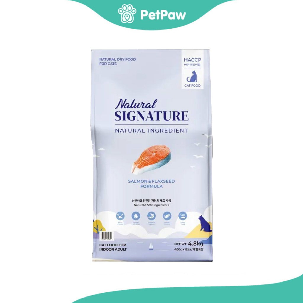 Natural Signature Cat Salmon อาหารเม็ดแมว สูตรแซลมอนและเมล็ดแฟลกซ์ ออ ...