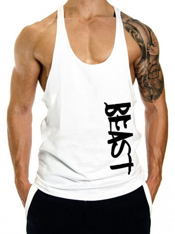 The Beast เสื้อเพาะกาย Men's Beast ผ้าฝ้ายพิมพ์ลายกราฟฟิค Men's Beast ...