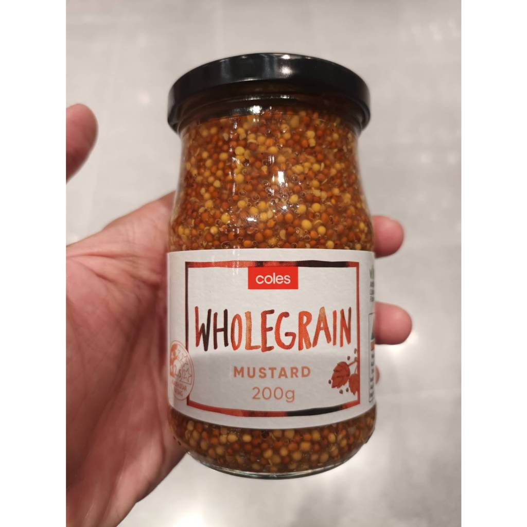 Coles Mustard Wholegrain 200g โคลส์ โฮลเกรน มัสตาร์ด ซอสปรุงรส มัสตาร์ด ...