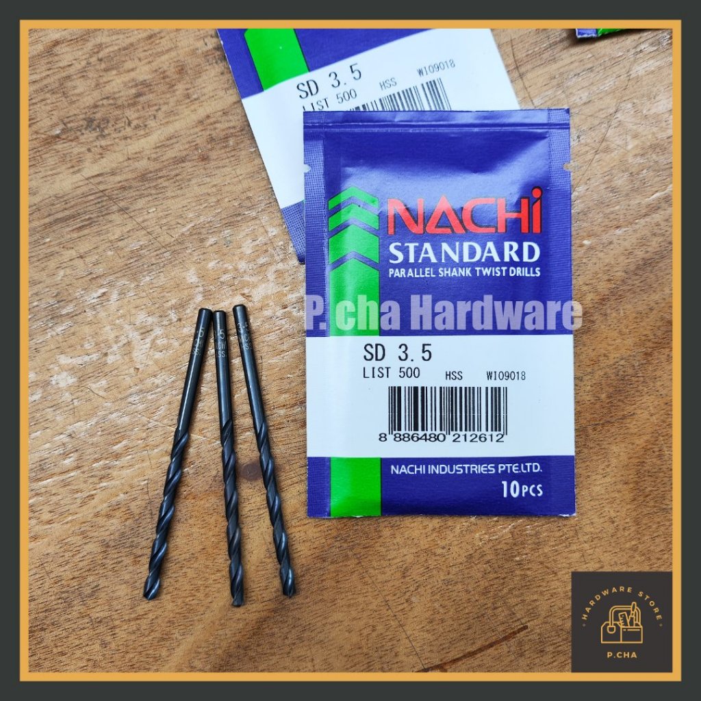 ดอกสว่านเจาะเหล็ก สแตนเลส NACHI 3.5 มิล L500 (ราคาต่อ 1 ดอก) | Shopee Thailand