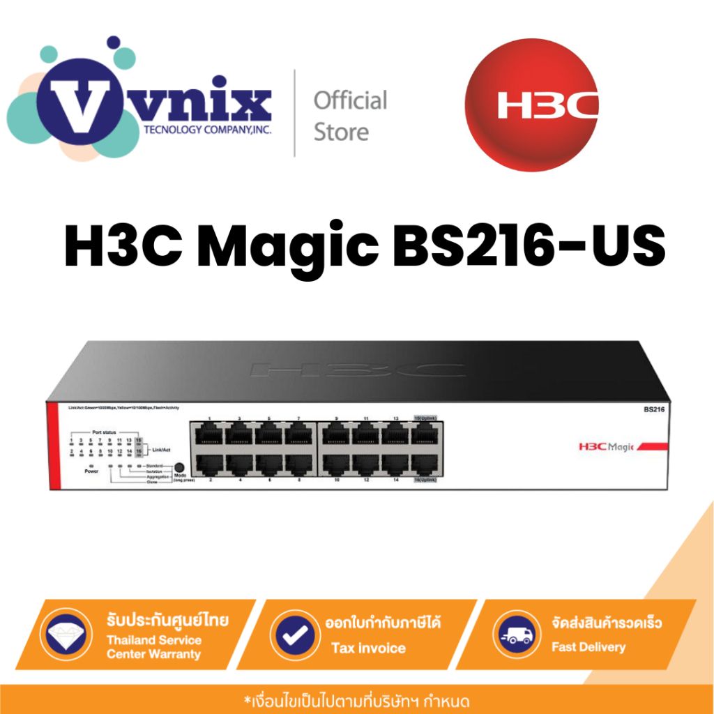 H3C Magic BS216-US 16 Ports Gigabit Ethernet Switch By Vnix Group ...