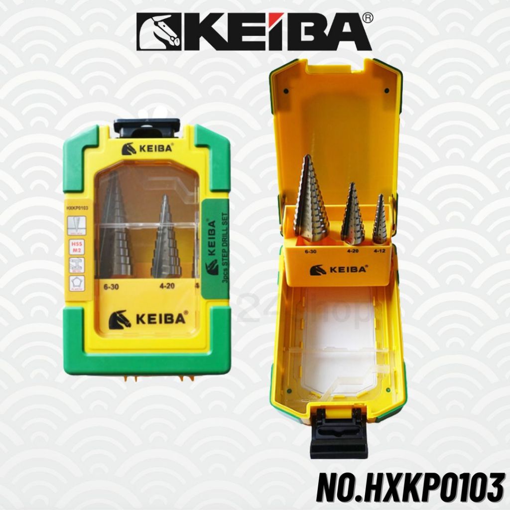 KEIBA ชุดดอกสว่าน ดอกสว่านเจดีย์ ดอกสว่านสเตปดริว HSS M2 Step Drill 3 ตัวชุด No.HXKP0103 ...