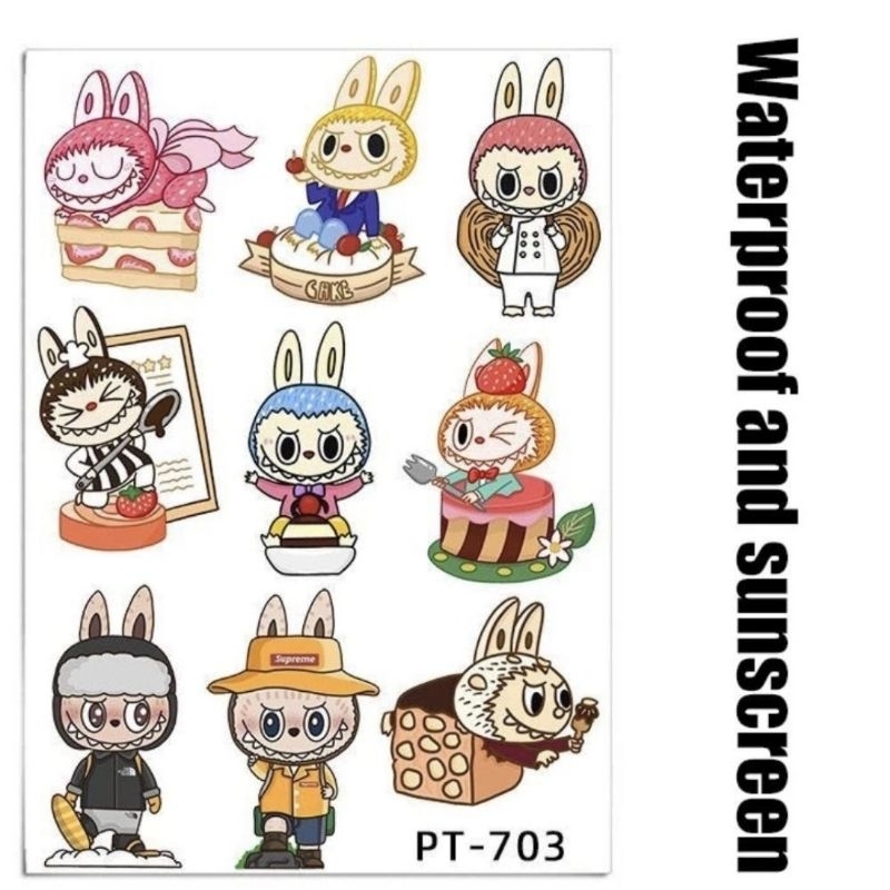 [ส่งไวจากนนท์] สติ๊กเกอร์ ติดรถ Labubu กันน้ำ กันฝน ทนแดด Car Sticker ...