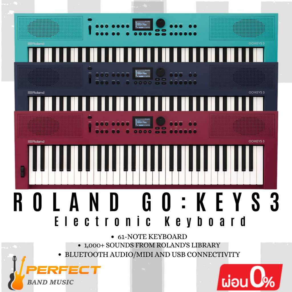 คีย์บอร์ดไฟฟ้า Electronic Keyboard Roland รุ่น GO : KEYS 3 | Shopee ...