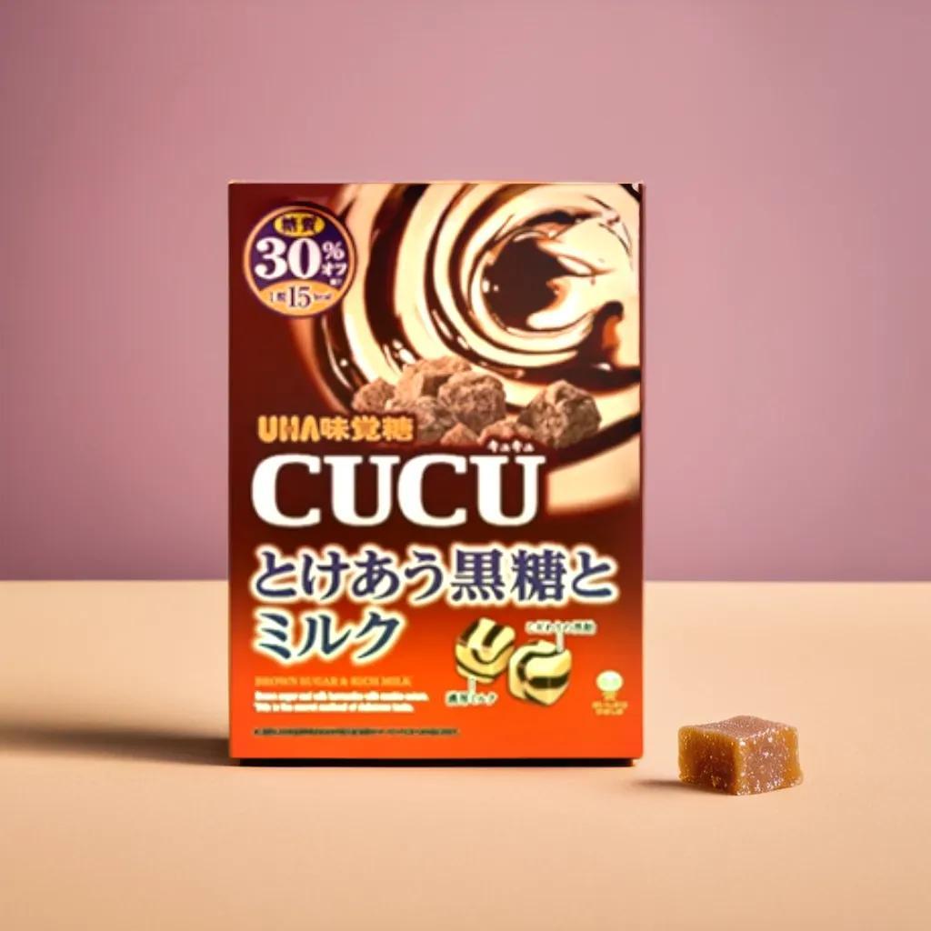 ลูกอม UHA Mikakuto Cucu Kyukyu รสน้ำตาลทรายแดงและนม ละลายในปาก 80g | Shopee Thailand