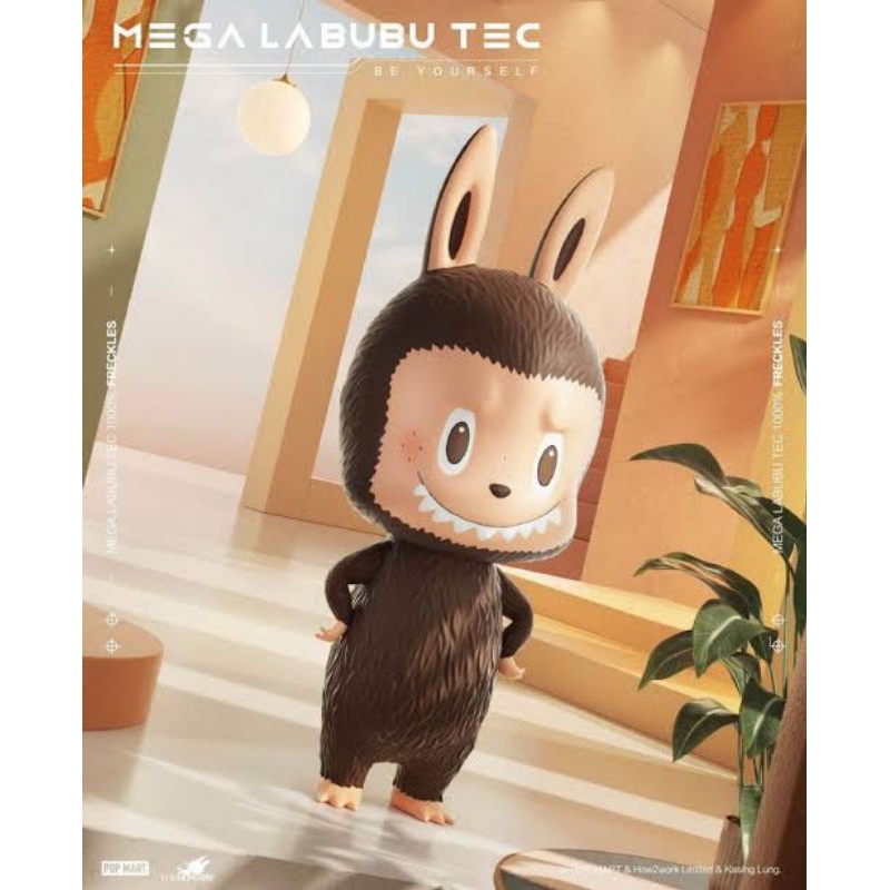 [สินค้าพร้อมจัดส่ง] MEGA LABUBU TEC 1000% สีน้ำตาล | Shopee Thailand