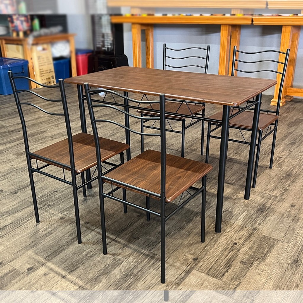 TSF ชุดโต๊ะอาหาร 4 ที่นั่ง CARAMEL/DS-212 110*60*74CM.สีWALNUT | Shopee Thailand