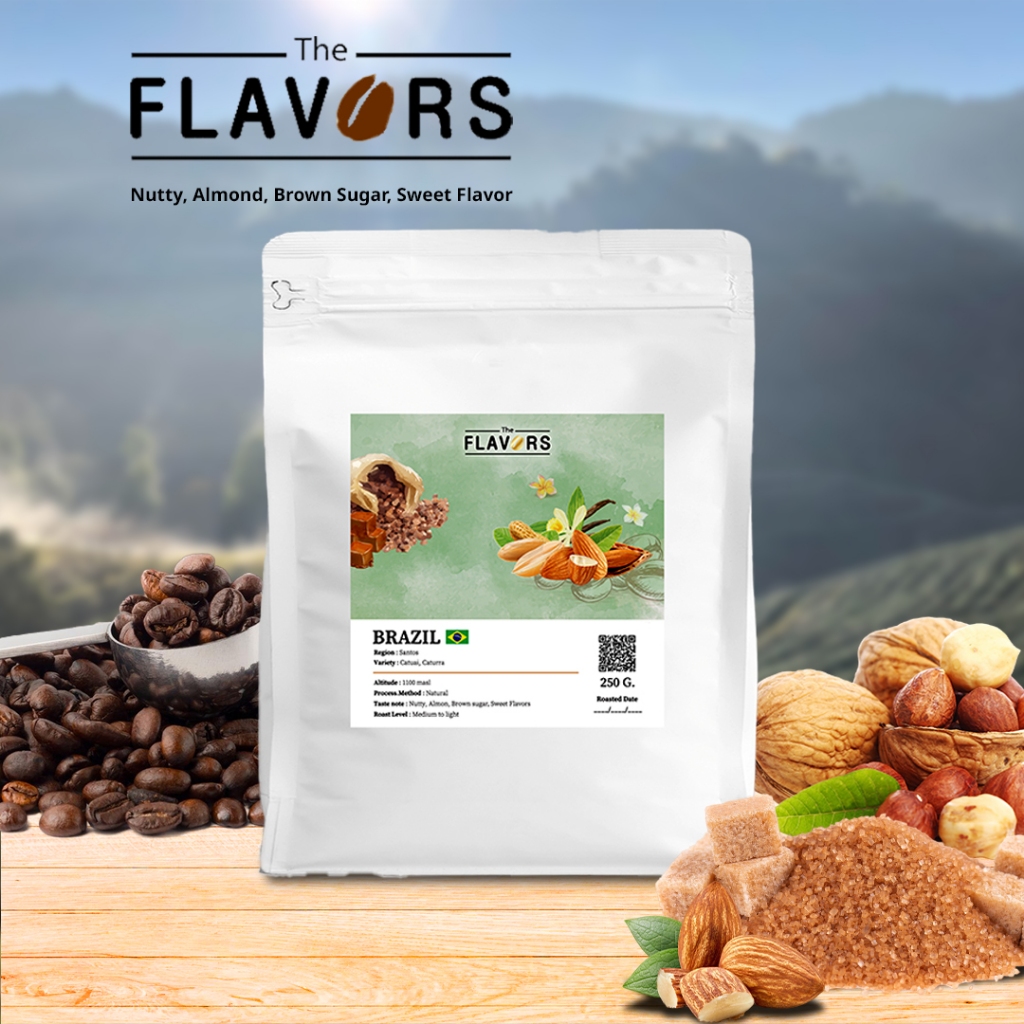 เมล็ดกาแฟคั่ว บราซิล 250 กรัม Specialty Coffee Beans Brazil 250 g. | Shopee Thailand
