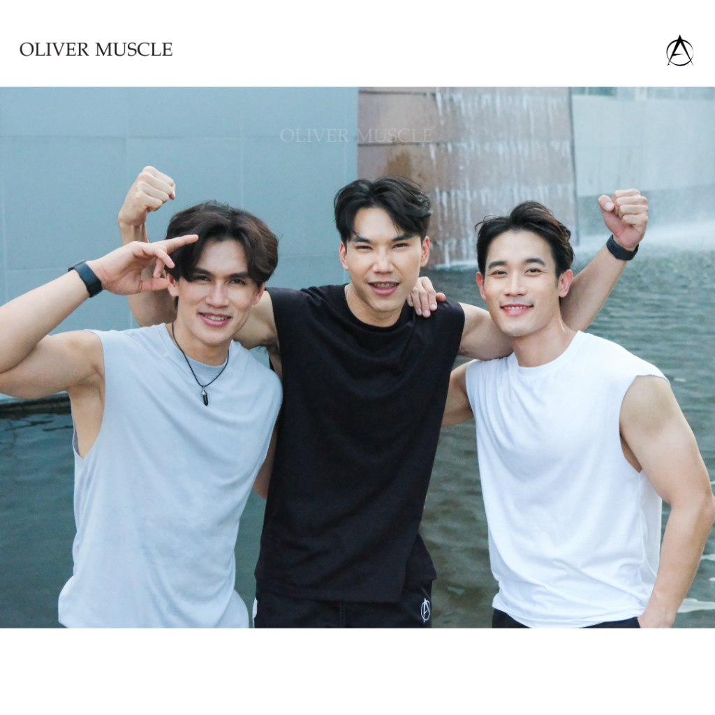 OLIVER MUSCLE เสื้อยืดแขนกุดทรงเกาหลี สีพื้น ผ้านุ่ม ใส่สบายไม่ร้อน ...