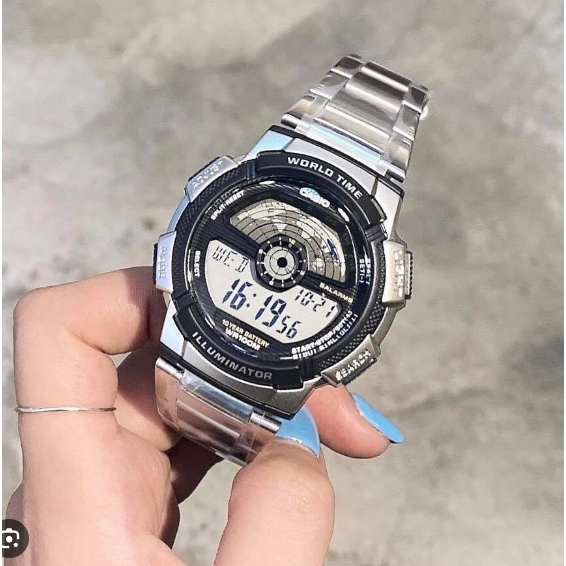 แท้ cmg แท้ศูนย์ 100% Casio Standard World time AE-1300 AE-1200 AE1200WH AE1000WHD AE1400WHD ...