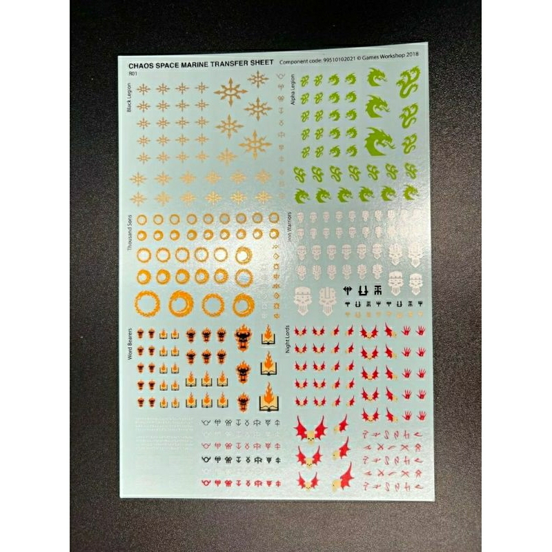 DECAL CHAOS SPACE MARINE ×1 from KILLTEAM NIGHTMARE bax 40k WARHAMMER ...