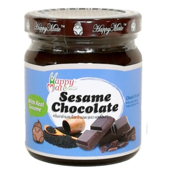 Happy Mate Sesame Chocolate 200g. แฮปปี้เมท ช็อกโกแลต งาดำ | Shopee ...