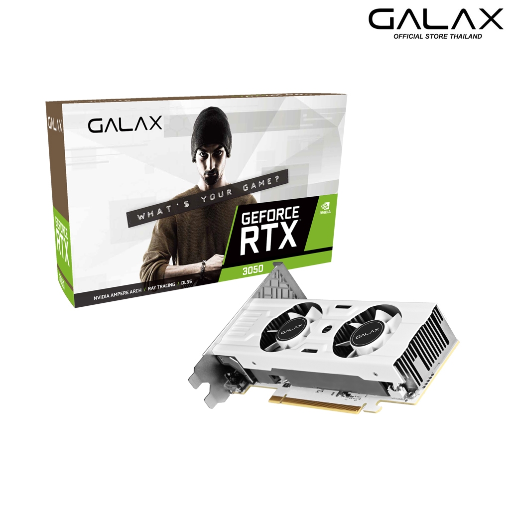 VGA GALAX RTX 3050 6GB LP White GDDR6 96BIT | Shopee Thailand