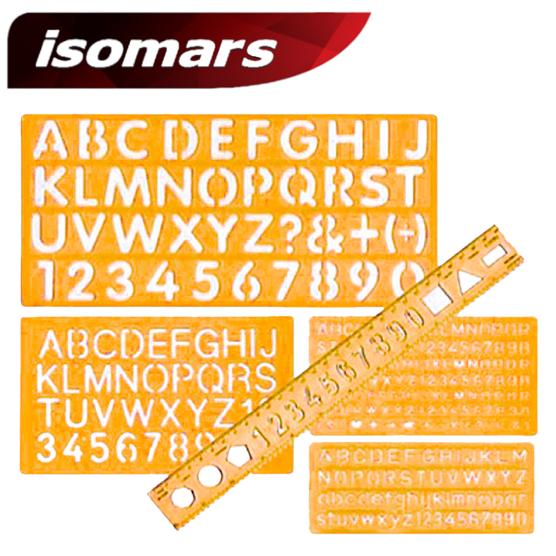 แผ่นเพลท ABC 5 ชิ้น LETTERING STENCIL | Shopee Thailand
