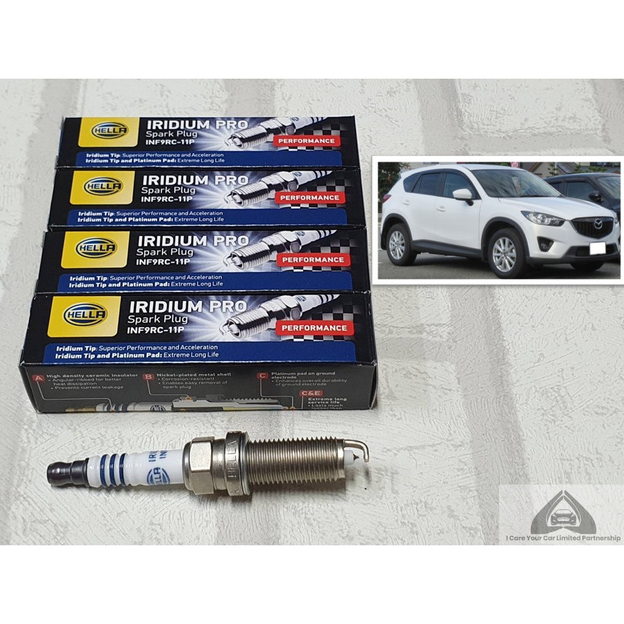 หัวเทียนเข็ม อิริเดียม Mazda CX5 Gen 1 ( 2013 - 2017 ) ชุด 4 หัว ระยะ ...