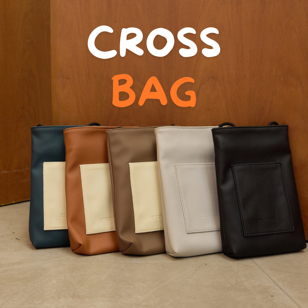 Cross Bag กระเป๋าหนัง unisex สไตล์ minimal | Shopee Thailand