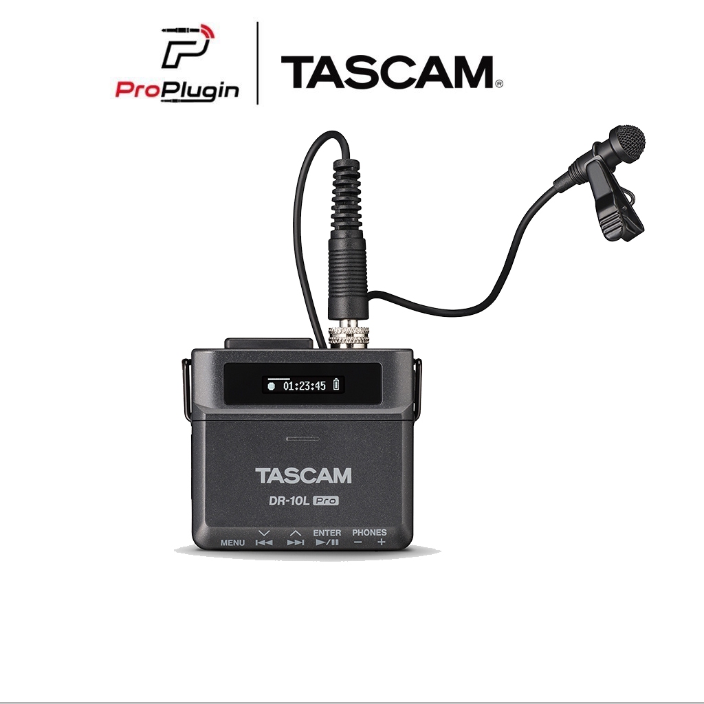 Tascam DR-10L Pro เครื่องบันทึกเสียง32Bit-FLOATขนาดกะทัดรัด พร้อมไมโครโฟน Lavalier (ProPlugin ...