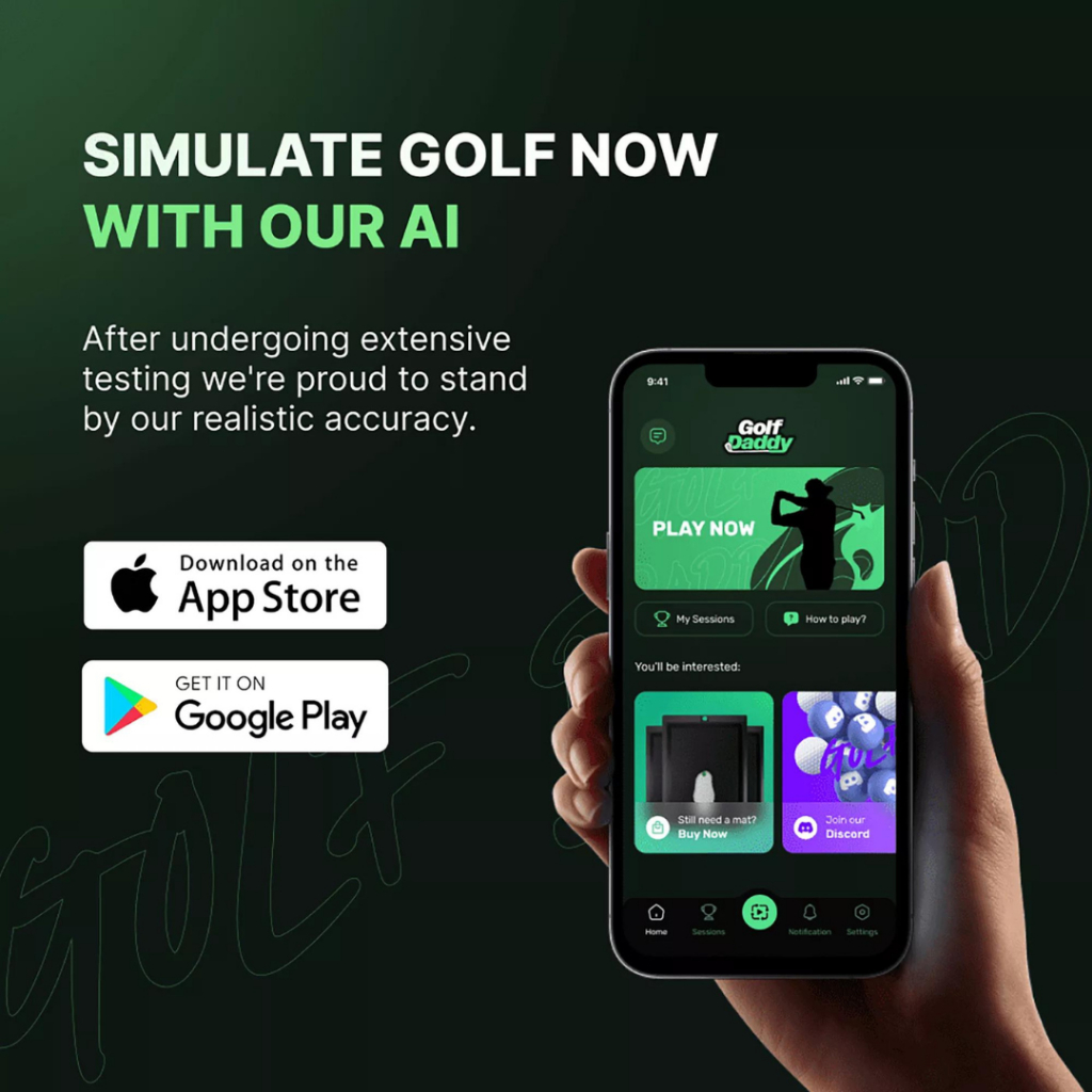 Golf Daddy Simulator อุปกรณ์จำลองกอล์ฟ ผ่าน application รองรับระบบ ios ...