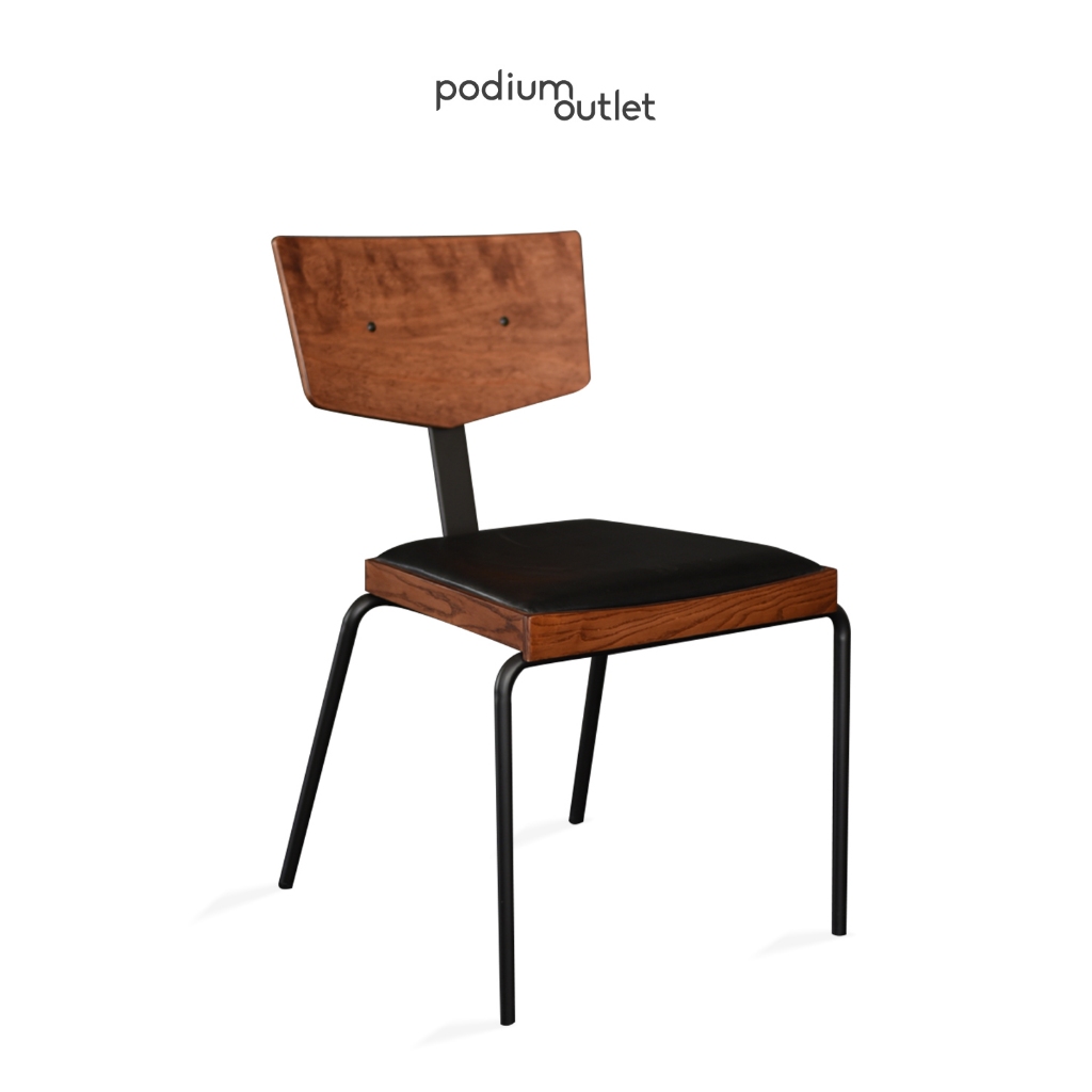 Podium Outlet | เก้าอี้เหล็ก รุ่น STEEL WOOD CHAIR | Shopee Thailand