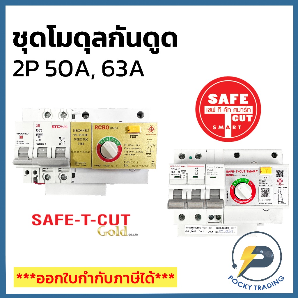 SAFE-T-CUT MODULE 2P 50A, 2P 63A RMD3 และ RMD9 | Shopee Thailand