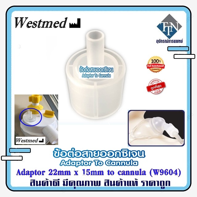 Adaptor to cannula (W9604) 22mm x 15mm ข้อต่อออกซิเจน | Shopee Thailand