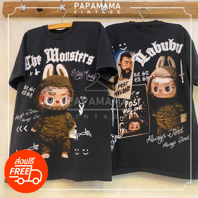 [ LABUBU ] POST MALONE Bio Washed tag Original Bootleg แท้ เสื้อวินเทจ ...