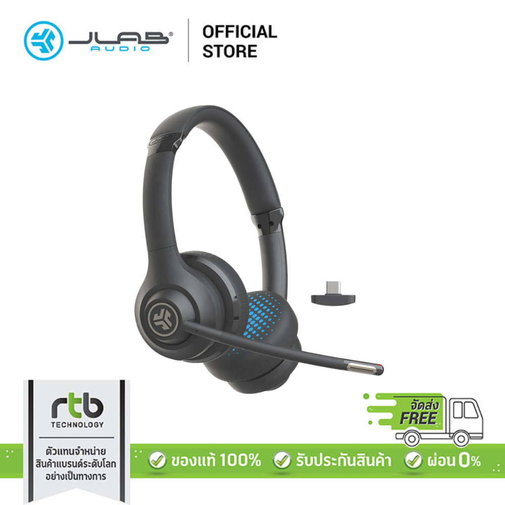 JLab Go Work 2nd Gen หูฟังออนเอียร์ Wireless & Wired On-Ear Headset หู ...