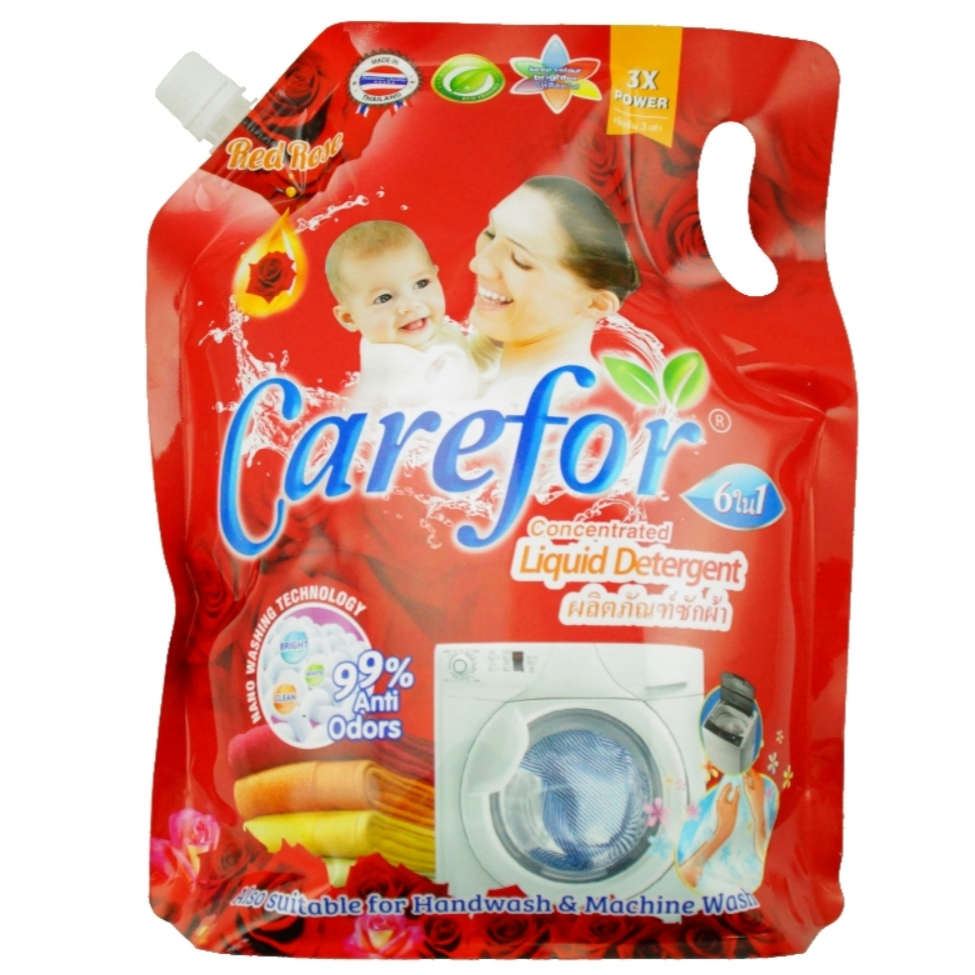 น้ำยาซักผ้า แคร์ฟอร์ ขนาด 2000 มล. (Carefor Liquid Detergent Red Rose) | Shopee Thailand