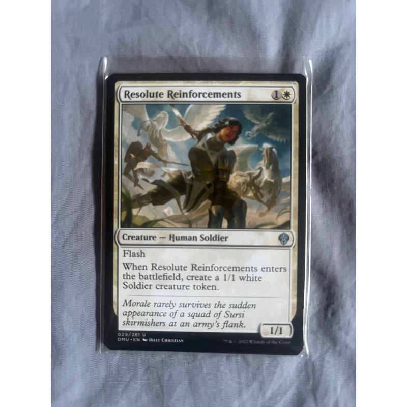 การ์ด MTG Resolute Reinforcement White Magic the Gathering EDH รุ่น DMU ...