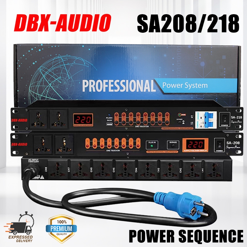 DBX-AUIDO SA-208/SA-218 professional 8+2 power sequencer 8 ช่องจ่ายไฟ ...