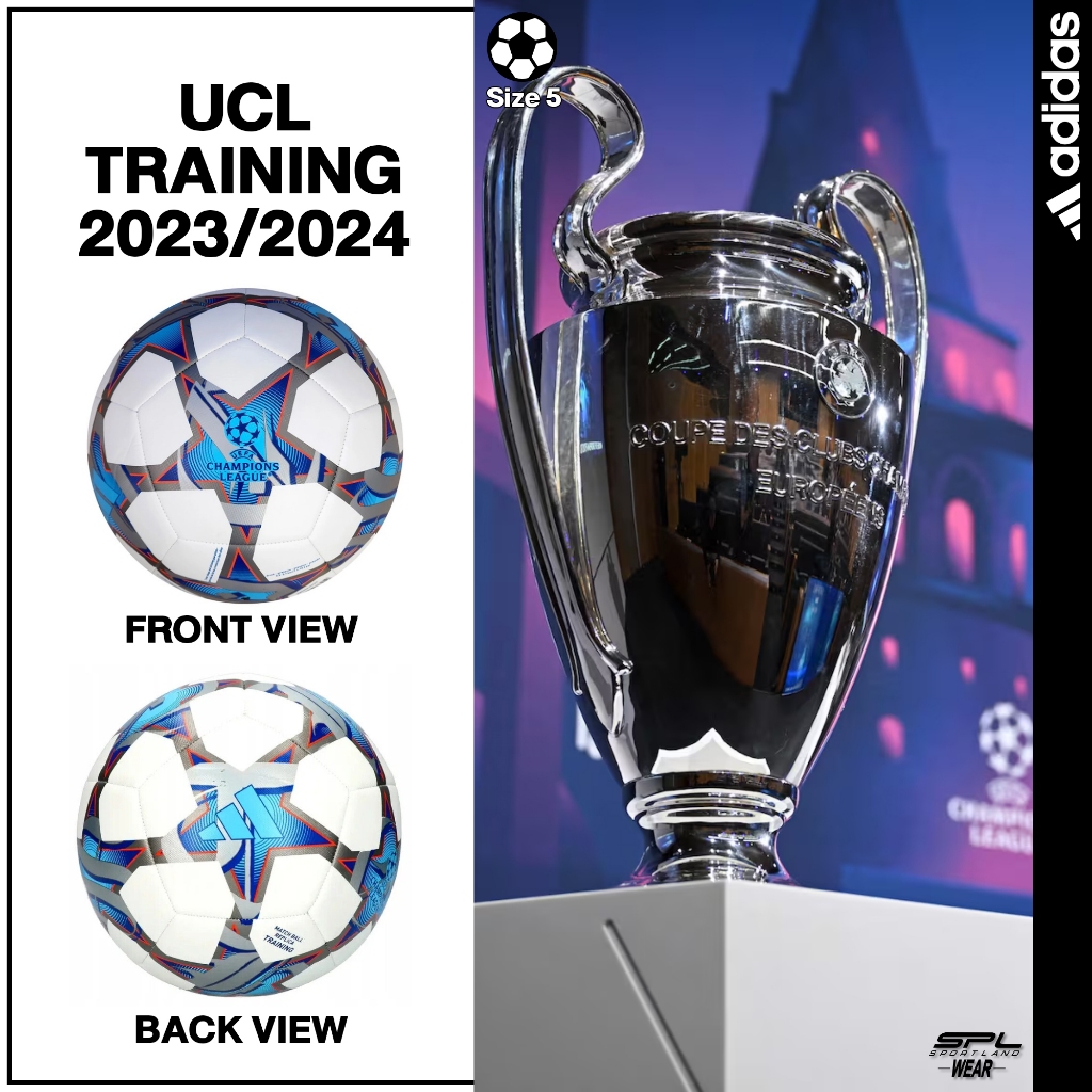 Adidas อาดิดาส ฟุตบอล สำหรับฝึกซ้อม เบอร์ 5 Football UCL Training 23/24 ...