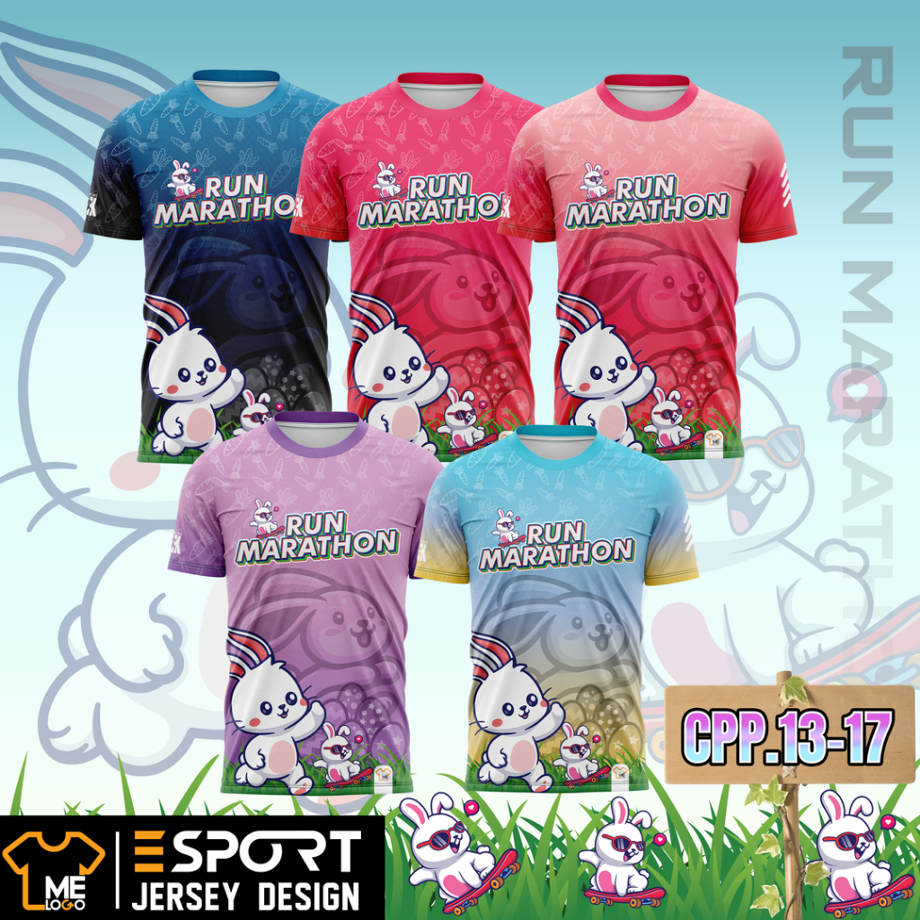 เสื้อวิ่ง (CPP.13-CPP.17) กีฬาผู้ชาย หญิง พิมพ์ลายทั้งตัว | Shopee Thailand