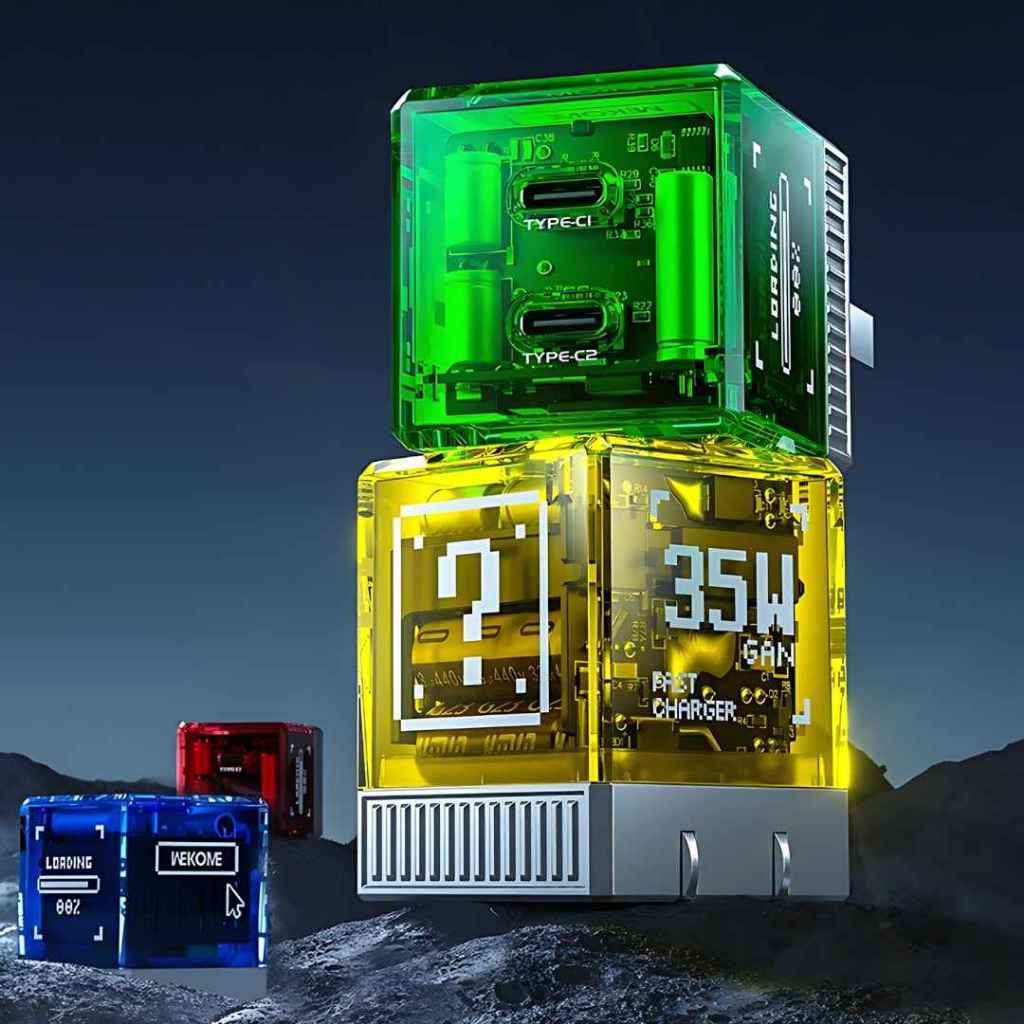 หัวชาร์จ WK รุ่น WU-01 35W USB-C Dual Port Power Adapter รองรับการชาร์จ ...