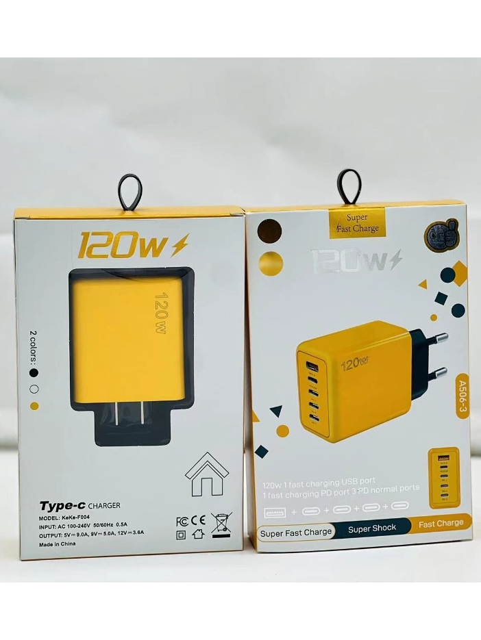 อะแดปเตอร์ชาร์จเร็ว 120W PD USB TypeC 2 fast charging USB/PD ports 3PD ...