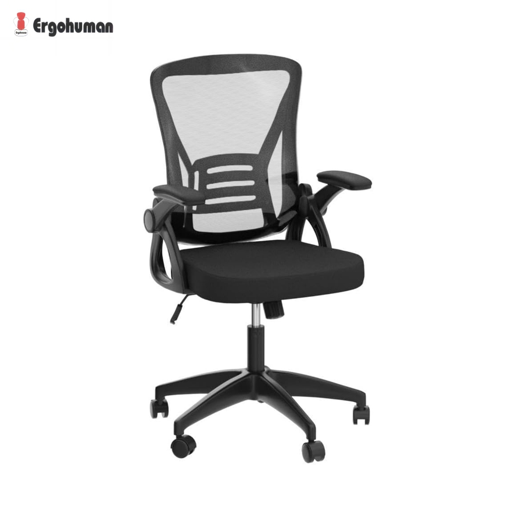 ERGOHUMAN Ergonomic Office Chair, Mid-Back Computer Chair with ...