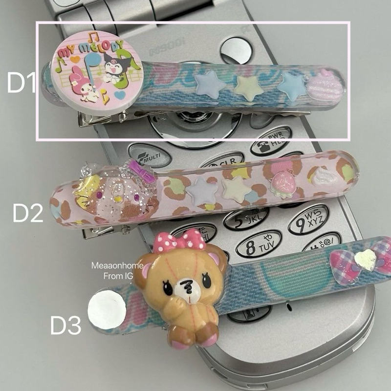 A4,D1 Sanrio Sanx Kamio Ribon Magazine hair clips, handmade with love,