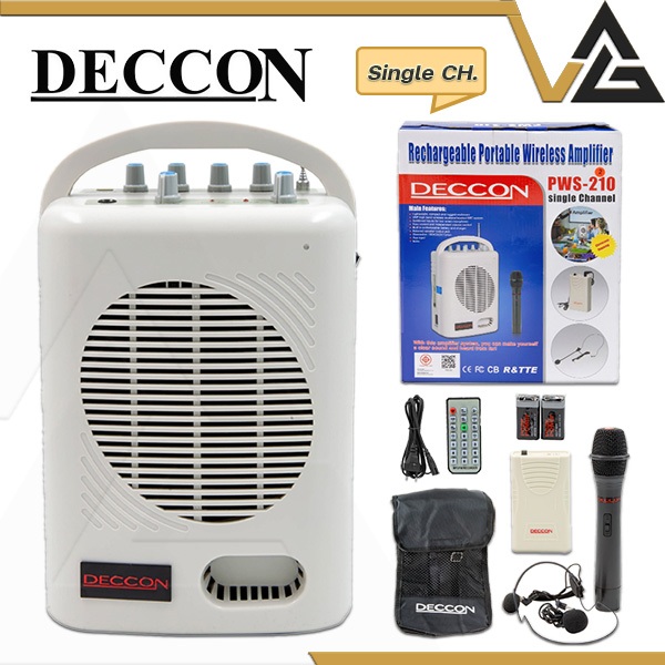 Deccon PWS-210 Single-Dual ลำโพงขยายเสียงพกพา 1-2 ความถี่ ตู้ลำโพง ...