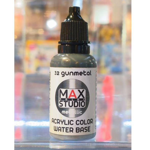 สีสูตรน้ำสำหรับงานโมเดล Max Color - Water Base Primary Color เฉดสีเงิน ...