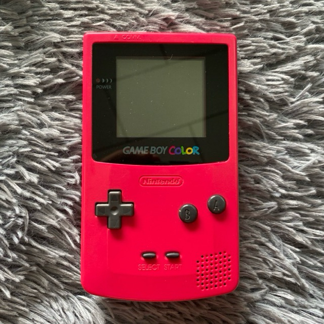 เครื่องแท้คัดสภาพสวย(บอดี้แท้) Gameboy Color สี Berry Red (แถมตลับสุ่ม ...