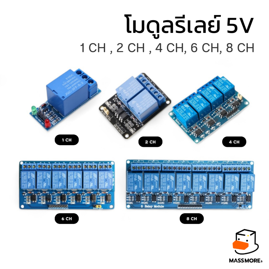 โมดูลรีเลย์ 5v Module Relay 5v สำหรับควบคุมอุปกรณ์ไฟฟ้าด้วย Esp8266 Arduino Nodemcu Esp32