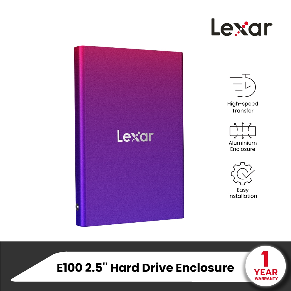 Lexar 2.5 Inch Hard Drive Enclosure (LPAE100-RNBNG) กล่องสำหรับแปลง 2.5 ...