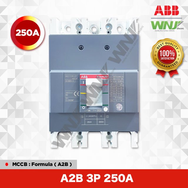 ABB MCCB เบรกเกอร์ A Formula รุ่น A2B 3P 18kA ขนาด 250 แอมป์(A) | Shopee Thailand
