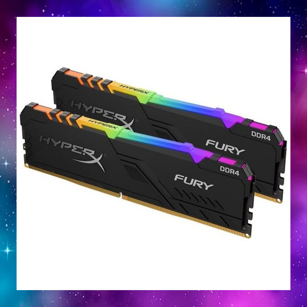 16GB (8GBx2) DDR4 2666MHz RAM (หน่วยความจำ) KINGSTON HyperX FURY RGB (HX426C16FB3AK2/16) ประกัน ...