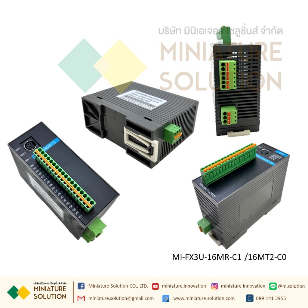 PLC FX3U-16MT2-C0 (8DI 8DO transistor output ) 16MR-C1 (8DI 8DO Relay ...