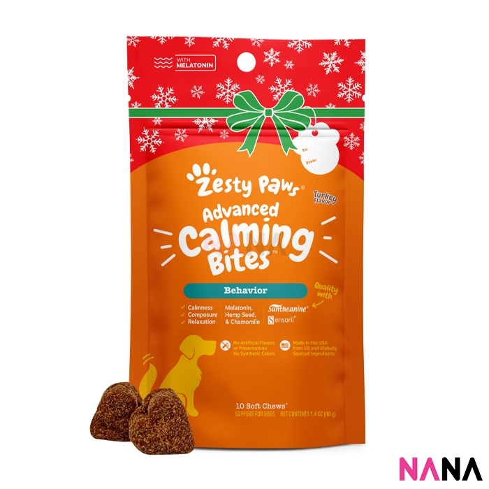 Zesty Paws Advanced Calming Bites - Turkey Flavor 10 Soft Chews (EXP:11 ...