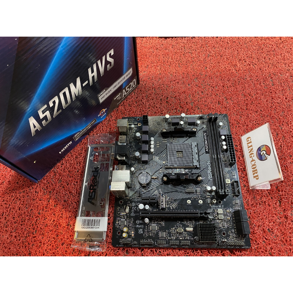 AM4 MAINBOARD ASRock 500S RAM 2 SLOT mATX - หลายรุ่น / A520M / | Shopee ...